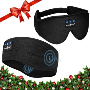 musicozy sleep headphones, bluetooth headband unique gifts for men women, ultra soft sleeping headphones wireless music headband headphones for yoga sports side sleep cool tech gadgets gifts, 2 packs