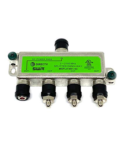 DirecTv MSPLIT4R1-03 Approved WNC 4-Way Wide Band SWM Splitter