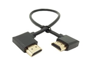 sinloon gold plated high speed 90 angle right hdmi male to left hdmi male adapter cable supports ethernet, 3d and audio return (0.3m r-l)