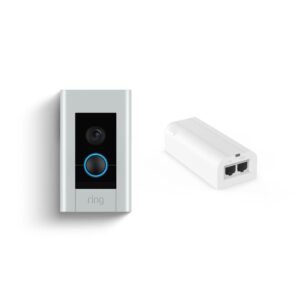 ring video doorbell elite with ring poe adapter (2nd gen) – white