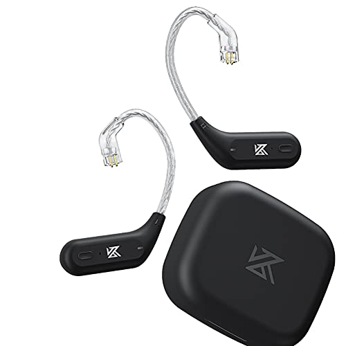 erjigo TWS + Earbuds Hook 2Pin Connector with Mic Support/30 Hours Playback,KZ-AZ09 HD Bluetooth5.2 Ear Hook Compatible with 0.75/0.78mm Pin Earphones/Headphones/Headsets for Sports (C Pin)