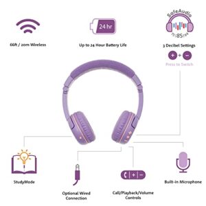 Fire 7 Kids Tablet Bundle. Includes Fire 7 Kids Tablet | Purple & Made For Amazon PlayTime Volume Limiting Bluetooth Kids Headphones Age (3-7) | Purple