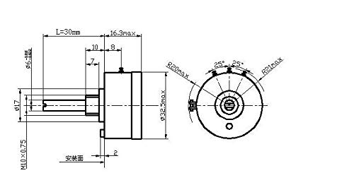 [VK] WDD32Z-3A WDD32Z-3 WDD32Z3 1K 2K 5K 10K precision conductive plastic potentiometer 2W angular displacement senso SWITCH - (Color: 5k)