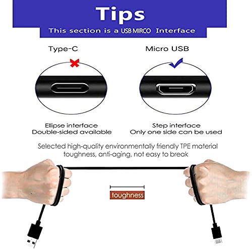 Micro USB Cable Charger Cable Charging Cord Wire Compatible for HyperX Cloud Flight, Corsair Void Void Pro HS70 HS70 Pro K63,Razer BlackShark V2 Pro,Turtle Beach Headsets Stealth 520 600 700 Headphone