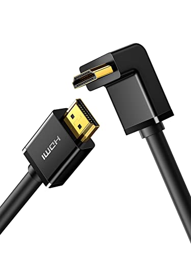 UGREEN HDMI Cable 4K Right Angle 270 Degree HDMI Cord High Speed HDMI 2.0 Cable 4K@60Hz HD 3D 1080P ARC Compatible for TV PC Nintendo Switch Xbox PS5 PS4 PS3 Laptop 3FT