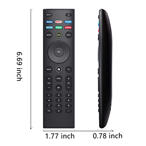 Universal Vizio Remote Control XRT140 fit All Vizio Smart TV with Vudu Netflix Primevideo Xumo Hulu Redbox Watchfree Buttons