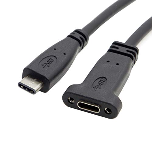 chenyang CY USB-C USB 3.1 Type C Male to Female Data Extension Cable with Panel Mount Screw Hole