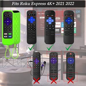 2Pack Remote Cover fits Roku Express 4K+ 2021 | TCL Roku | Hisense Roku - Taiyiluo Roku Streaming Stick+ 4K 2021 Silicone Protective Controller Case,Glow in The Dark