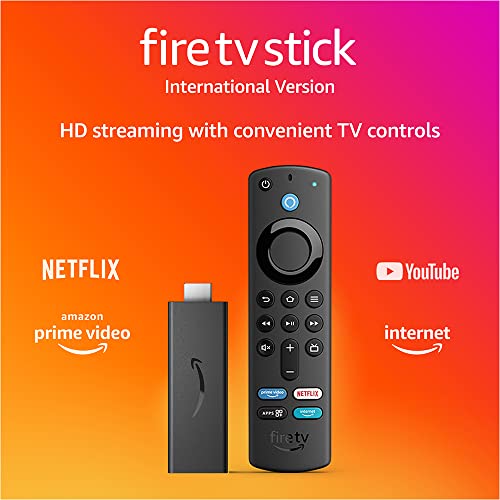 Fire TV Stick (International Version), HD streaming device, Alexa Voice Remote