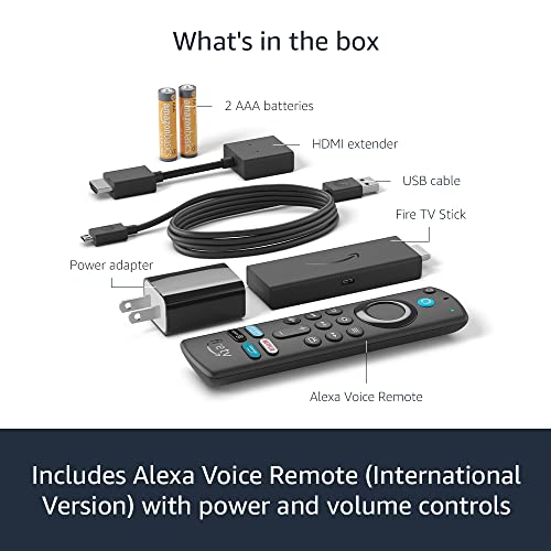 Fire TV Stick (International Version), HD streaming device, Alexa Voice Remote