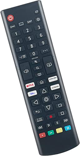 AKB76037601 Replaced LG Remote fit for LG Smart TV 32LM577BZUA 43UP7670PUC 55UP8000PUR 65UP8000PUR 75UP7670PUB 49UM7300PUA 60UM6900PUA 50UP8000PUR with DSY+,Netflix,Prime Video,Channel Buttons