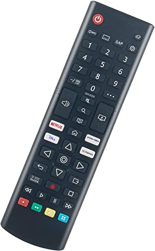 AKB76037601 Replaced LG Remote fit for LG Smart TV 32LM577BZUA 43UP7670PUC 55UP8000PUR 65UP8000PUR 75UP7670PUB 49UM7300PUA 60UM6900PUA 50UP8000PUR with DSY+,Netflix,Prime Video,Channel Buttons