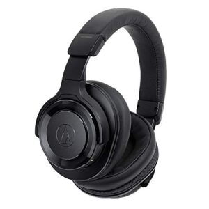 audio-technica ath-ws990bt solid bass bluetooth wireless over-ear headphones with built-in mic & control