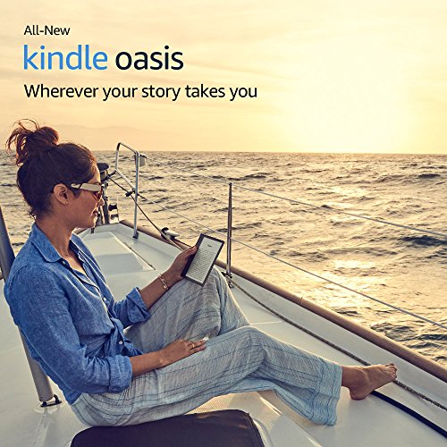 Kindle Oasis E-reader (Previous Generation - 9th) – Champagne Gold, 7" High-Resolution Display (300 ppi), Waterproof, Built-In Audible, 32 GB, Wi-Fi - with Special Offers (Closeout)