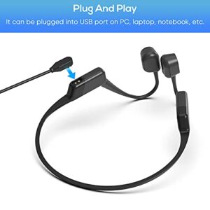 Replacement Magnetic Charging Cable for AfterShokz Aeropex AS800/OpenComm ASC100SG & Shokz OpenRun Pro&Mini, USB Fast Charger Cord Compatible with Aftershokz Bone Conduction Headphone AS800/ASC100SG