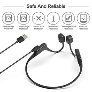 Replacement Magnetic Charging Cable for AfterShokz Aeropex AS800/OpenComm ASC100SG & Shokz OpenRun Pro&Mini, USB Fast Charger Cord Compatible with Aftershokz Bone Conduction Headphone AS800/ASC100SG