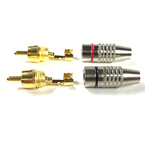 CESS RCA Plug Solder Gold Audio Video Adapter Cable Connector (20 Pack)