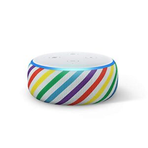 echo dot (3rd gen) kids edition, an echo designed for kids with parental controls – rainbow