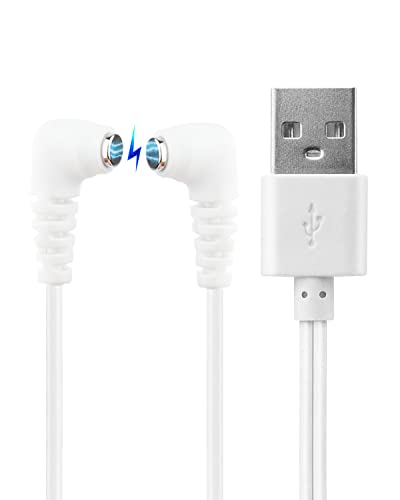 Bicmice Fast Magnetic Charger Cord for Rose and Most Magnetic Massagers DC Charging Cable with 2-Magnet Connector