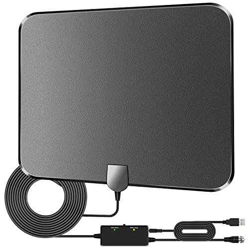 280 Miles Range TV Antenna，2023 Amplified Digital HD TV Antenna Indoor for Smart TV and All Older TV's -TV Antenna Indoor Outdoor with Signal Booster - 16ft HD Cable - Support 4K 1080p