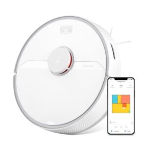 roborock s6 pure robot vacuum and mop, multi-floor mapping, lidar navigation, no-go zones, selective room cleaning, super strong suction robotic vacuum cleaner, wi-fi connected, alexa voice control