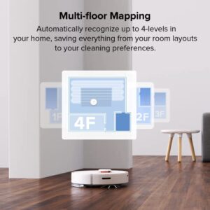 roborock S6 Pure Robot Vacuum and Mop, Multi-Floor Mapping, Lidar Navigation, No-go Zones, Selective Room Cleaning, Super Strong Suction Robotic Vacuum Cleaner, Wi-Fi Connected, Alexa Voice Control