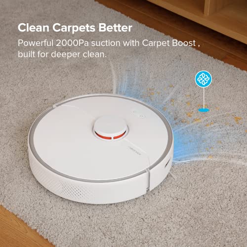 roborock S6 Pure Robot Vacuum and Mop, Multi-Floor Mapping, Lidar Navigation, No-go Zones, Selective Room Cleaning, Super Strong Suction Robotic Vacuum Cleaner, Wi-Fi Connected, Alexa Voice Control