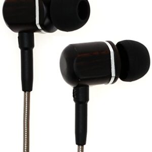 Symphonized MTRX 2.0 Premium Wired Earbuds - Wood In-Ear Headphones with Microphone & Volume Control, Noise Isolation - Corded Ear Buds for Android - Earphones for Computer & Laptop (GunMetal)