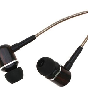 Symphonized MTRX 2.0 Premium Wired Earbuds - Wood In-Ear Headphones with Microphone & Volume Control, Noise Isolation - Corded Ear Buds for Android - Earphones for Computer & Laptop (GunMetal)