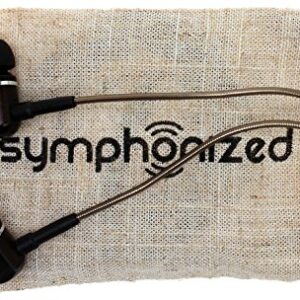 Symphonized MTRX 2.0 Premium Wired Earbuds - Wood In-Ear Headphones with Microphone & Volume Control, Noise Isolation - Corded Ear Buds for Android - Earphones for Computer & Laptop (GunMetal)