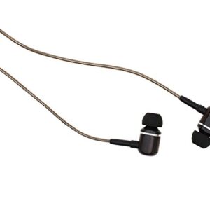 Symphonized MTRX 2.0 Premium Wired Earbuds - Wood In-Ear Headphones with Microphone & Volume Control, Noise Isolation - Corded Ear Buds for Android - Earphones for Computer & Laptop (GunMetal)