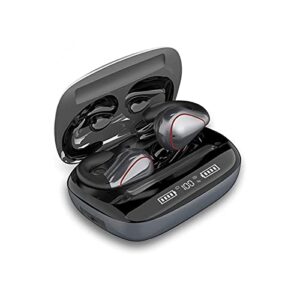 open ear headphones bluetooth ipx5 waterproof workout headphones with microphones air conduction headphones for running,sports (gray)