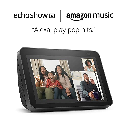 Echo Show 8 (2nd gen) Charcoal and 6 months of Amazon Music Unlimited FREE w/ auto-renew