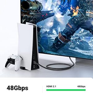 UGREEN 8K HDMI 2.1 Cable Certified 6.6FT Ultra High Speed HDMI Cord 4K 120Hz 48Gbps HDCP 2.2&2.3 eARC HDR Dolby Compatible for PS5 Xbox Series X Nintendo Switch Roku TV Laptop Monitor