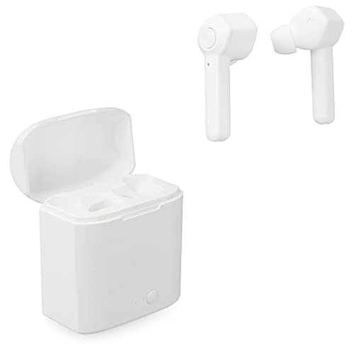 DPI iLive Truly Wire-Free Bluetooth Earbuds, Sweatproof Design, Charging Case, Includes 3 Set of Ear Tips, White (IAEBT300W)