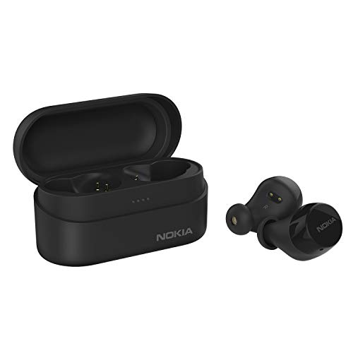 Nokia Power Earbuds Lite - Black - Waterproof - Universal Bluetooth - 35 Hours Battery Life - Travel Charging Case