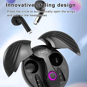 Wireless Gaming Earbuds Bluetooth Headphones with Microphone Waterproof Ultra Low-Latency in-Ear Earphones Cordless Wireless Ear Buds for Gaming Laptop TV Smart Phone PC Sport Black Fallen Angels