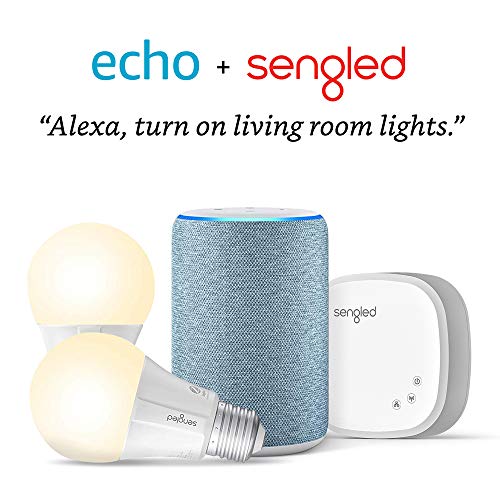 Echo (3rd Gen) Twilight Blue Bundle with Sengled 2-pack Smart Bulb starter kit