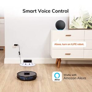 ILIFE A10 Mopping Robot Vacuum Cleaner, Robot Vacuum and Mop Combo, Lidar Navigation,2000Pa Strong Suction,Wi-Fi Connected, Works with Alexa, Multiple-Floor Mapping, for Pet Hair, Hard Floor, Carpets.