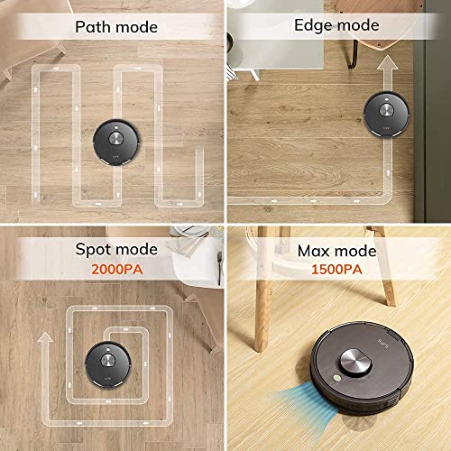 ILIFE A10 Mopping Robot Vacuum Cleaner, Robot Vacuum and Mop Combo, Lidar Navigation,2000Pa Strong Suction,Wi-Fi Connected, Works with Alexa, Multiple-Floor Mapping, for Pet Hair, Hard Floor, Carpets.