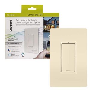 legrand – pass & seymour radiant wwrl10laccv2 enabled, light almond smart wi-fi switch