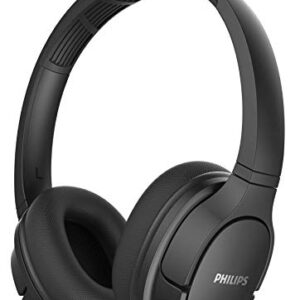 Philips ActionFit SH402 Wireless Bluetooth Headphones, IPX4 Splash-Resistance, Up to 20+ Hours of Play time, Echo Cancellation, Quick Charge, Smart Pairing and Cooling Earcups - Black (TASH402BK)