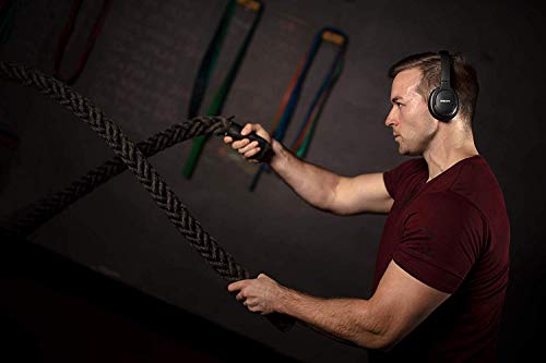 Philips ActionFit SH402 Wireless Bluetooth Headphones, IPX4 Splash-Resistance, Up to 20+ Hours of Play time, Echo Cancellation, Quick Charge, Smart Pairing and Cooling Earcups - Black (TASH402BK)