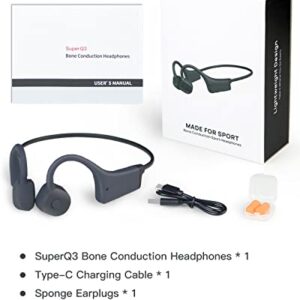 Guudsoud Bone Conduction Headphones,Open Ear Headphones Wireless Bluetooth 5.2 with Mic,Waterproof Sweatproof Sport Earphones