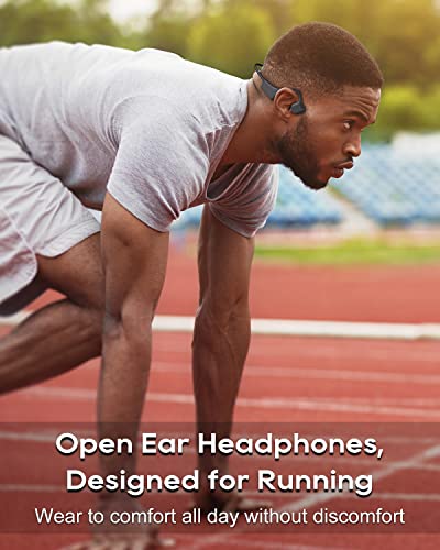 Guudsoud Bone Conduction Headphones,Open Ear Headphones Wireless Bluetooth 5.2 with Mic,Waterproof Sweatproof Sport Earphones