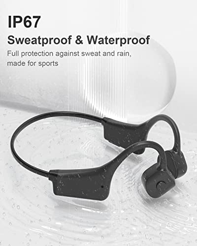 Guudsoud Bone Conduction Headphones,Open Ear Headphones Wireless Bluetooth 5.2 with Mic,Waterproof Sweatproof Sport Earphones