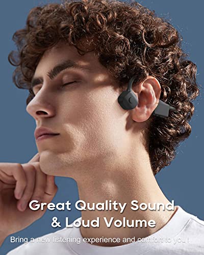 Guudsoud Bone Conduction Headphones,Open Ear Headphones Wireless Bluetooth 5.2 with Mic,Waterproof Sweatproof Sport Earphones