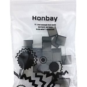 HONBAY 40pcs Semitransparent Black and Clear Plastic USB Male Anti-Dust Plug Stopper Cap Cover