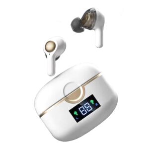 lemtlmt ear buds wireless bluetooth earbuds,led display charging case,four speakers heavy bass noise cancelling hifi stereo sound with mic in-ear earphones for iphone&android