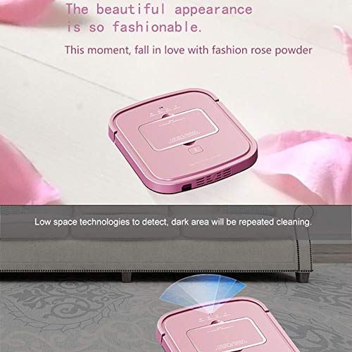 Slim 2.95cm Robot Vacuum Cleaner Carpet Cleaner Machine, APP Control Self Sweeping Mopping Robot Suction Sweep Machine for Pet Hair Dust,Pink